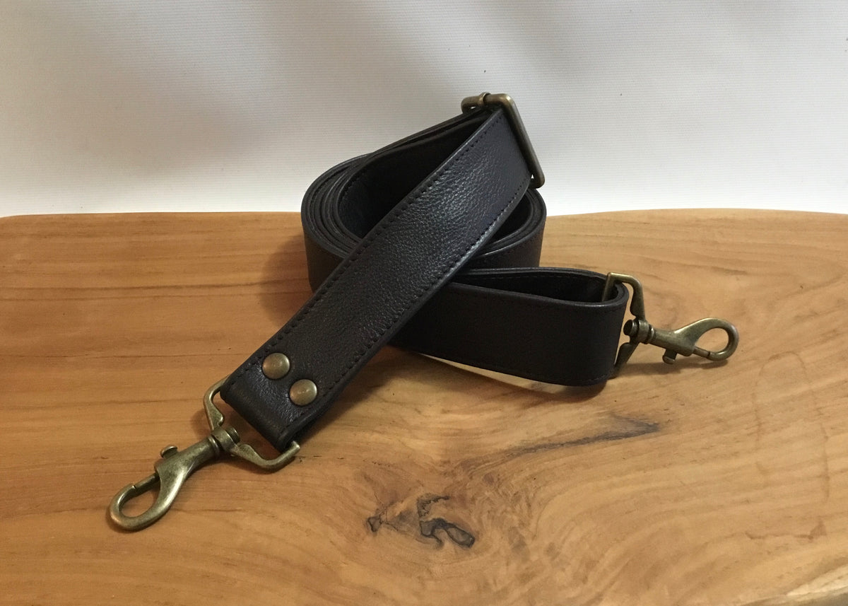 1.5" Wide Crossbody Leather Strap, Removable Bag Strap – KarenGunna