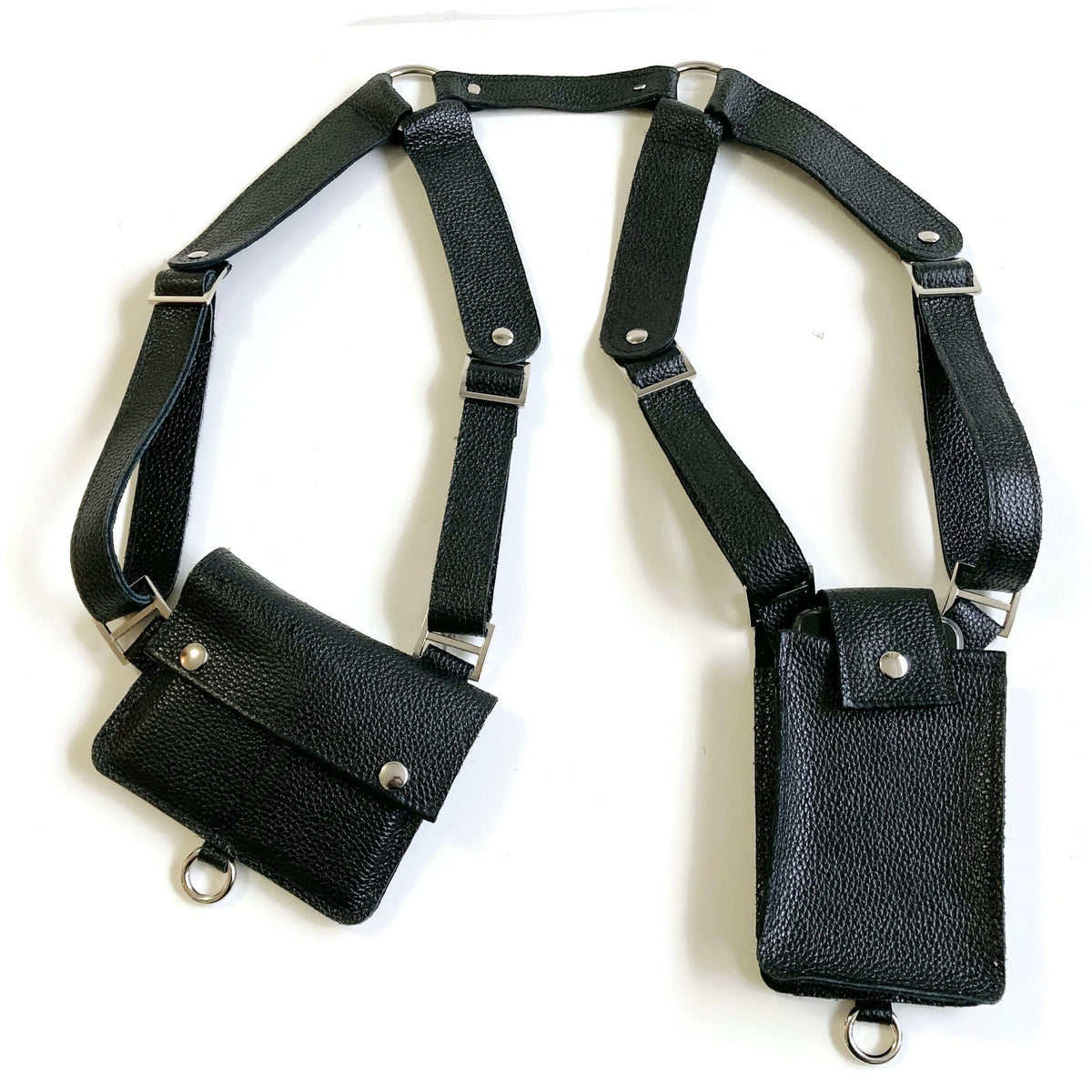 Underarm Leather Wallet Phone Bag, Double Shoulder Armpit Wallet ...